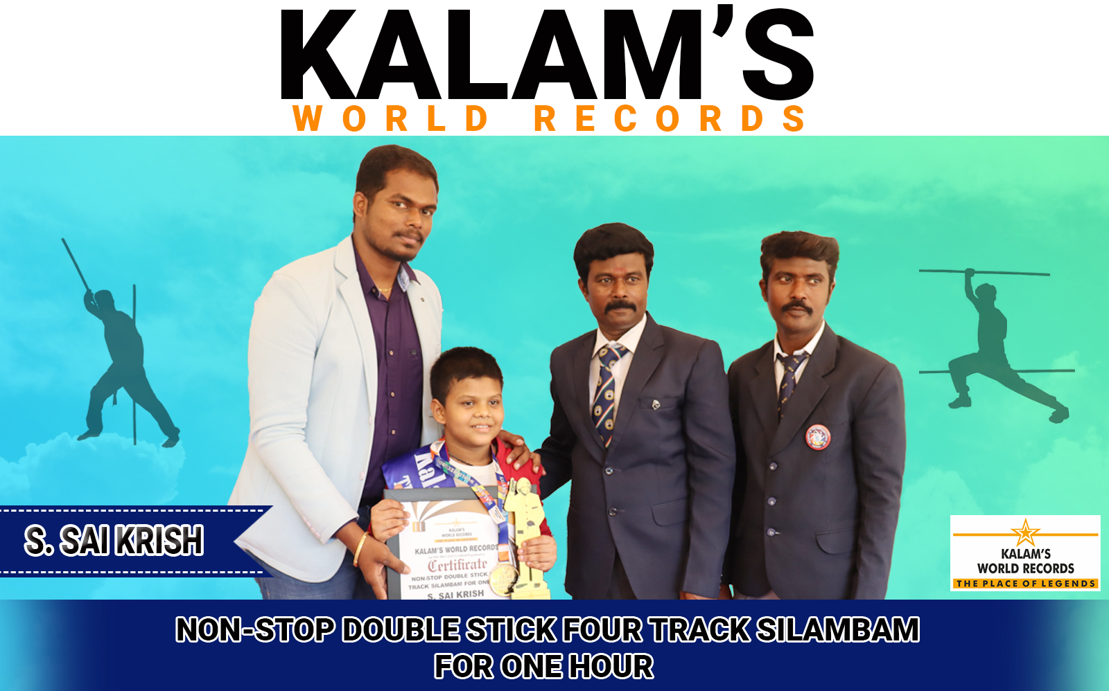 Non-stop Double Stick Four Track Silambam for One Hour | Kalams World ...