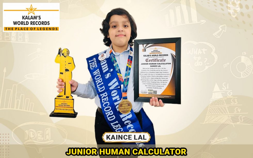 Junior Human Calculator - Kalams World Records