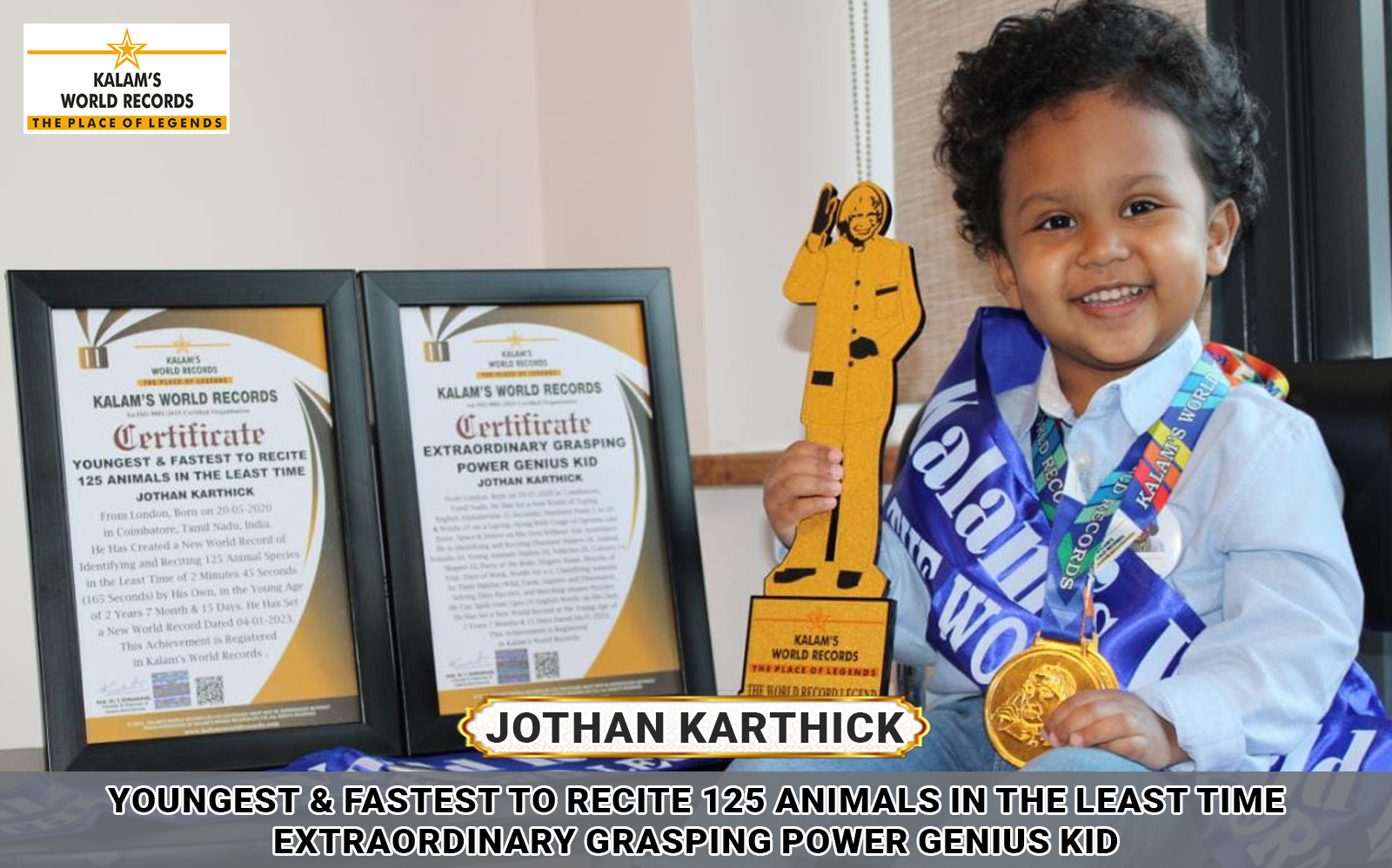 Youngest & Fastest to Recite 125 Animals in the Least Time, Multi ...