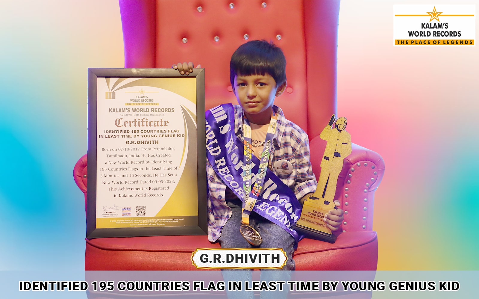 Identified 195 Countries Flag in Least Time by Young Genius Kid ...