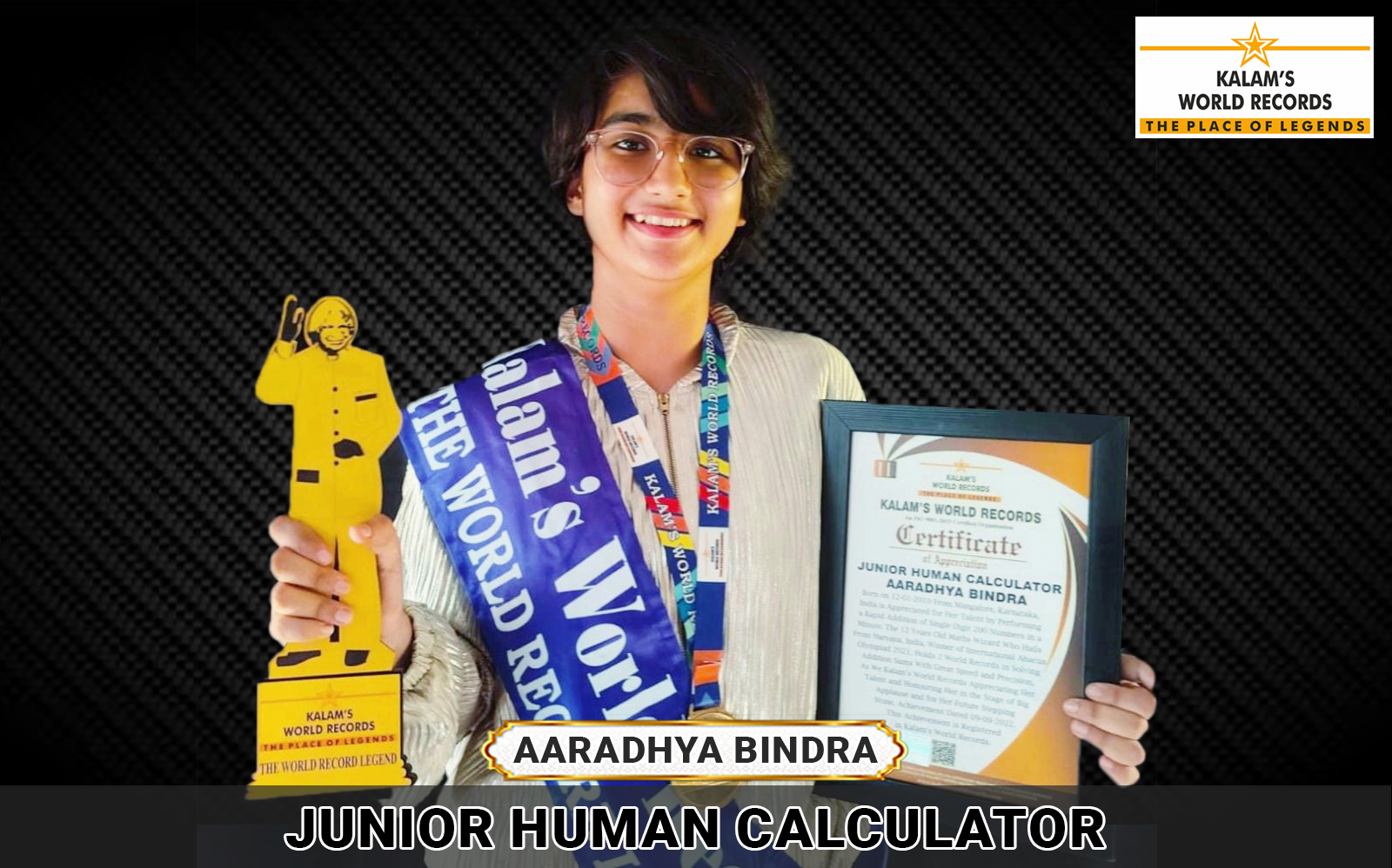 Junior Human Calculator - Kalams World Records