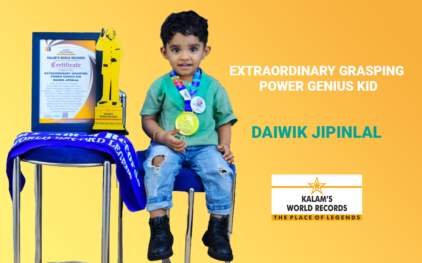 Extraordinary Grasping Power Genius Kid - Kalams World Records