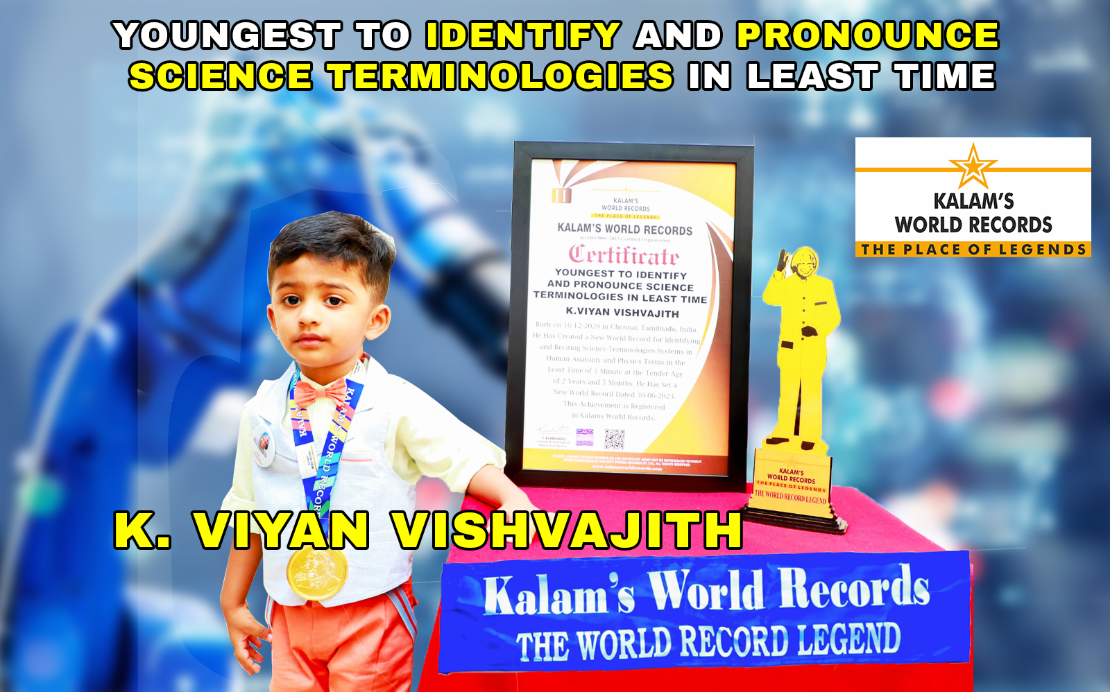 Youngest To Identify And Pronounce Science Terminologies In Least Time ...