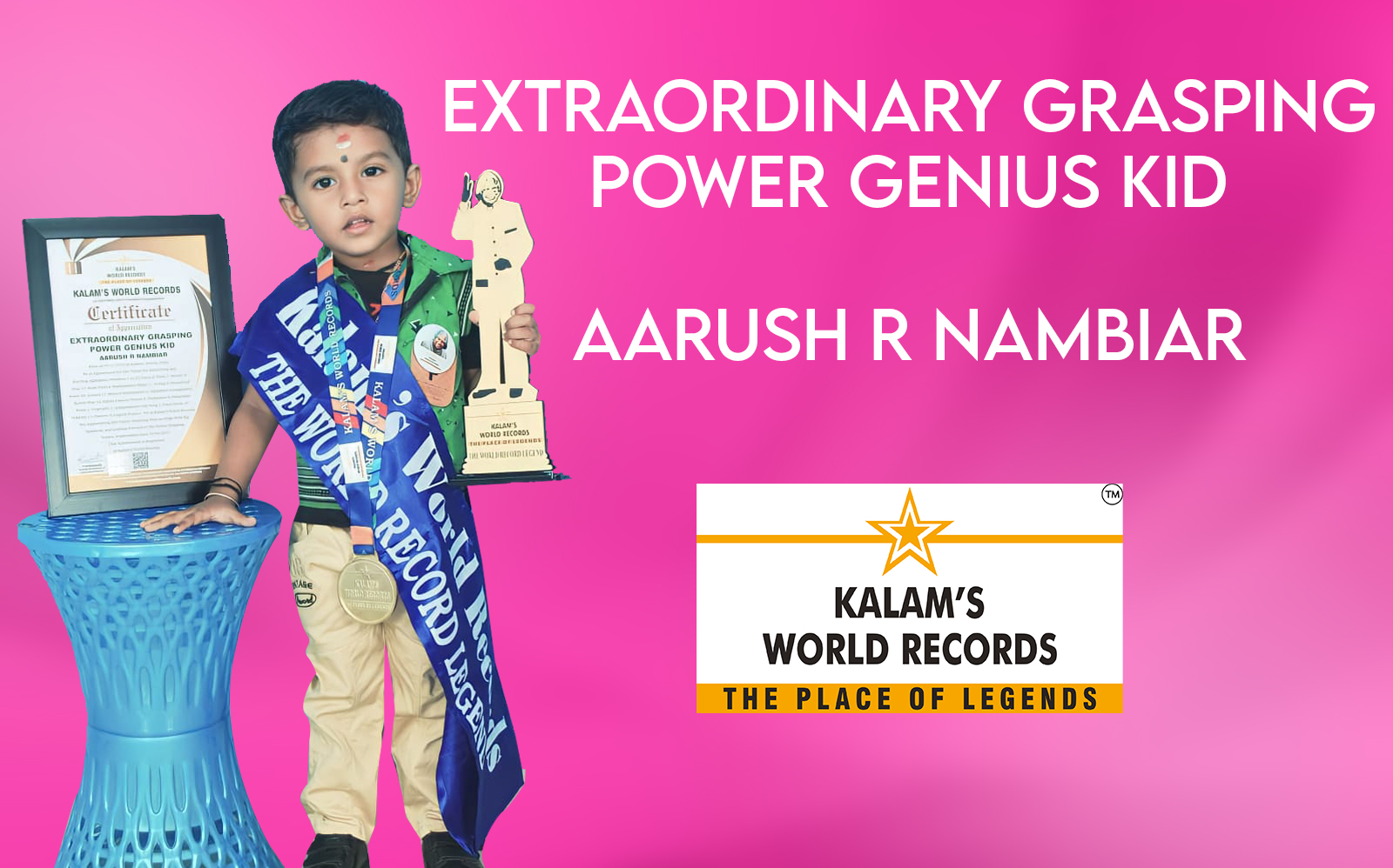 Extraordinary Grasping Power Genius Kid - Kalams World Records
