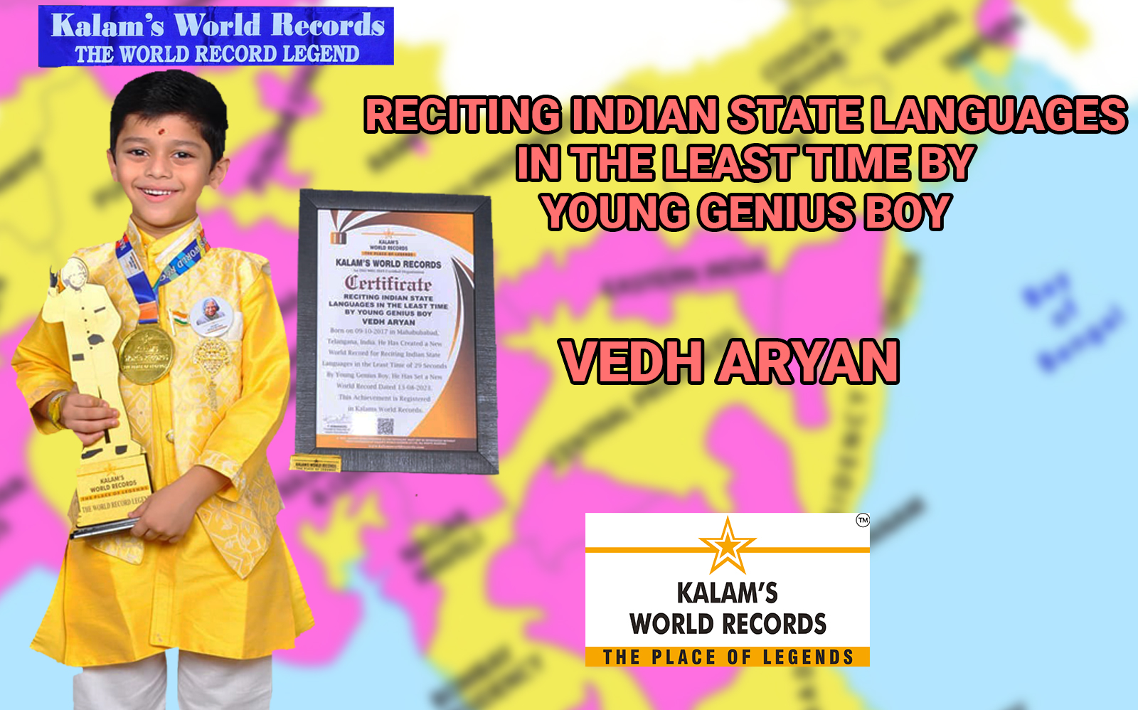 Reciting Indian State Languages In The Least Time By Young Genius Boy ...