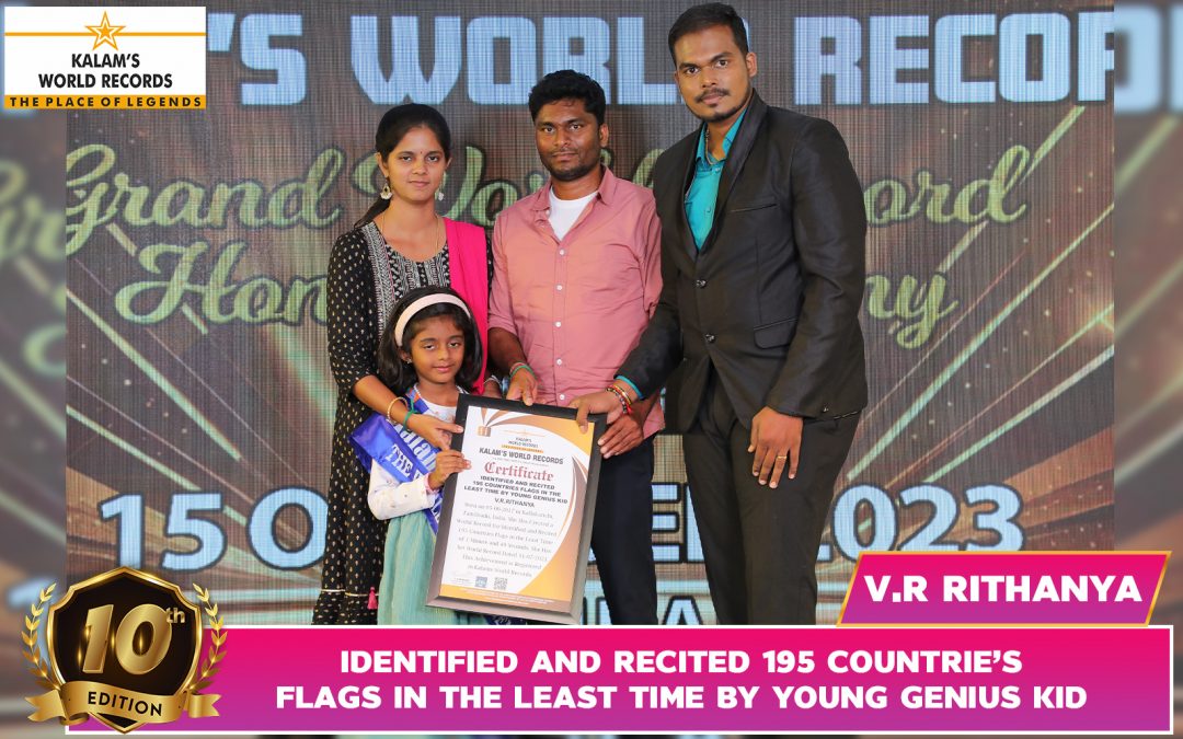 Identified And Recited 195 Countries Flags In The Least Time By Young ...
