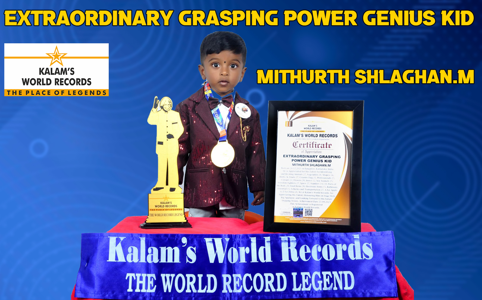 Extraordinary Grasping Power Genius Kid - Kalams World Records