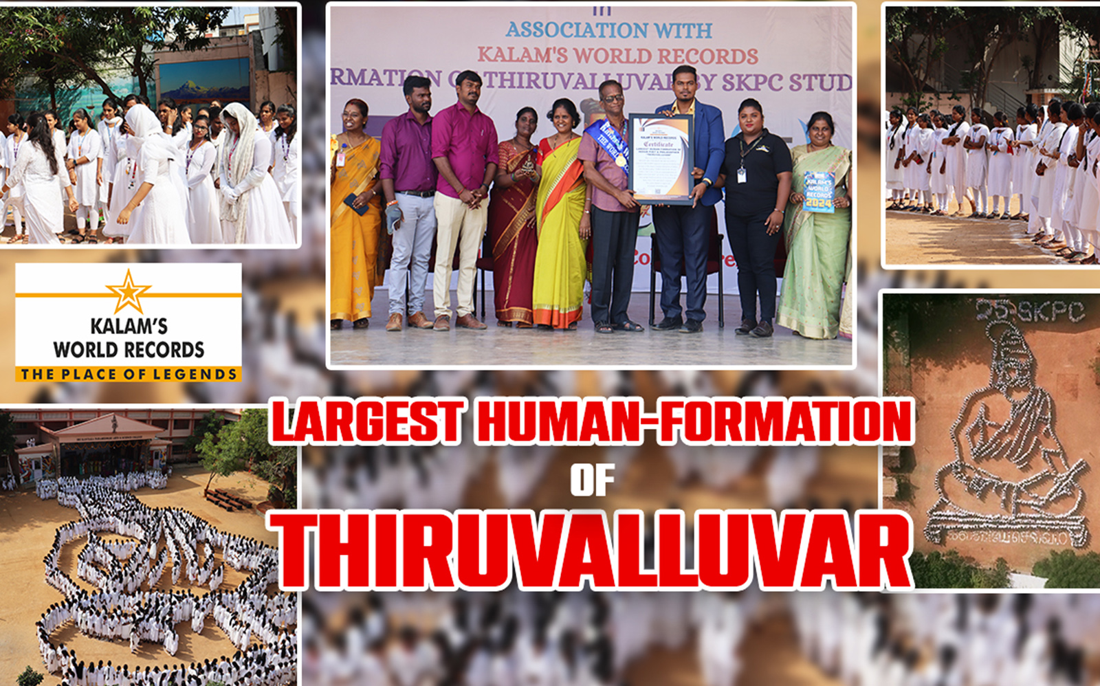 Largest Human Formation of Indian Poet & Philosopher “Thiruvalluvar ...