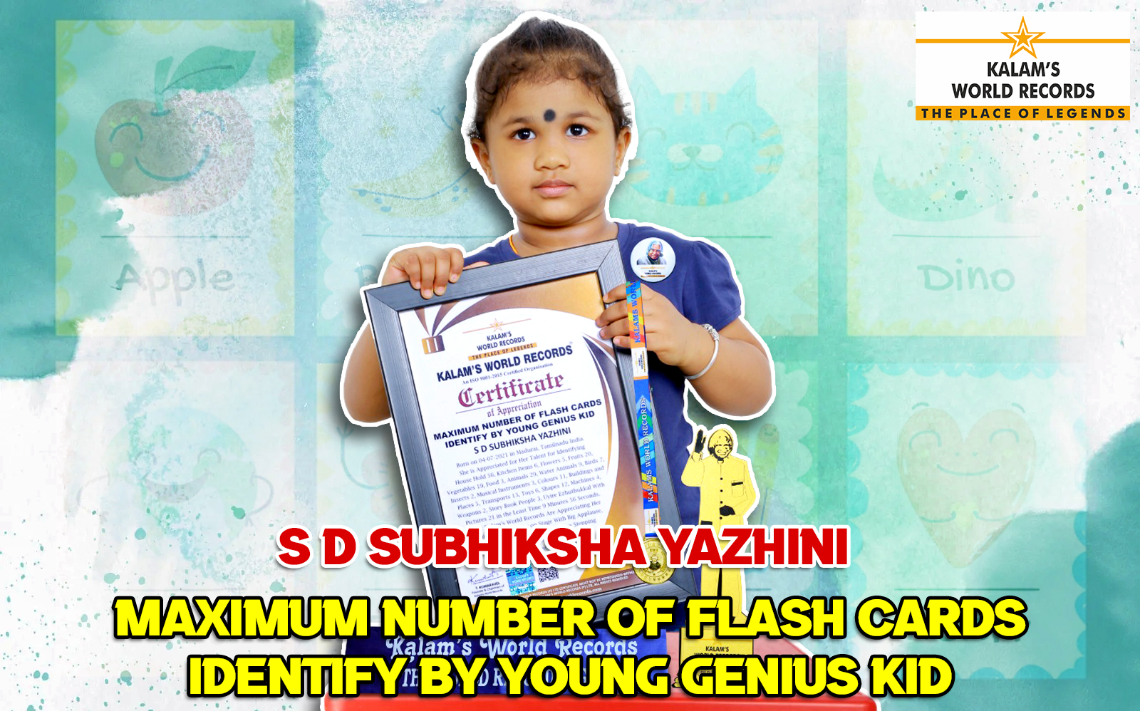 Maximum Number of Flash Cards Identify by Young Genius Kid - Kalams ...