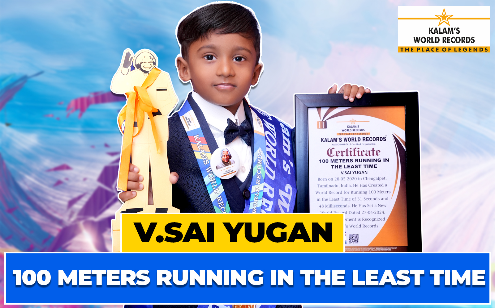 100 Meters Running in the Least Time - Kalams World Records