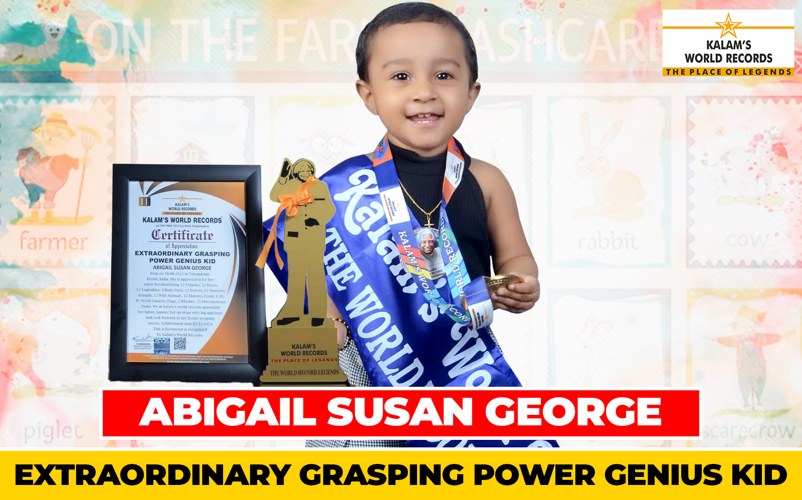 Extraordinary Grasping Power Genius Kid - Kalams World Records
