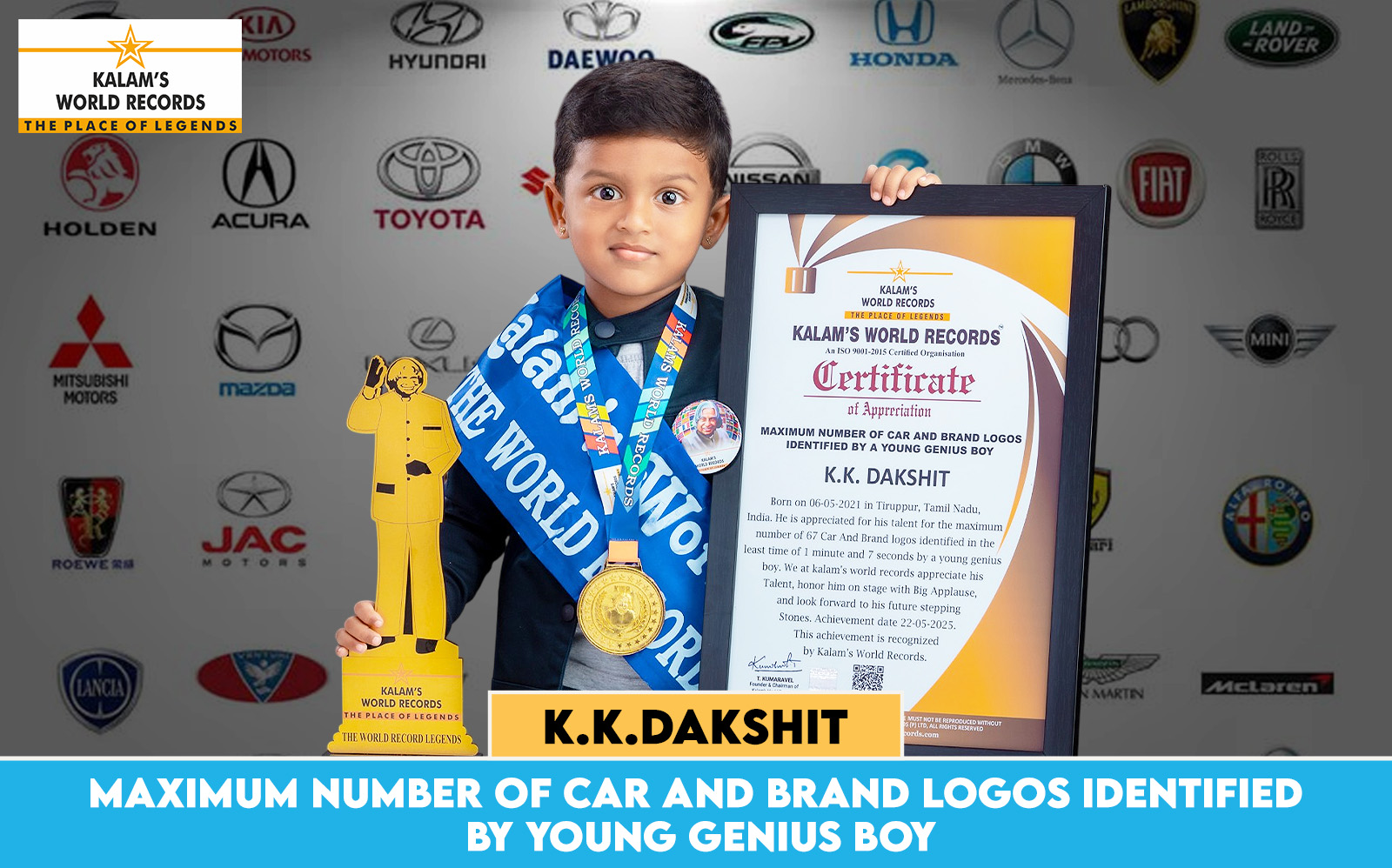 Maximum Number of Car and Brand Logos Identified by Young Genius Boy ...