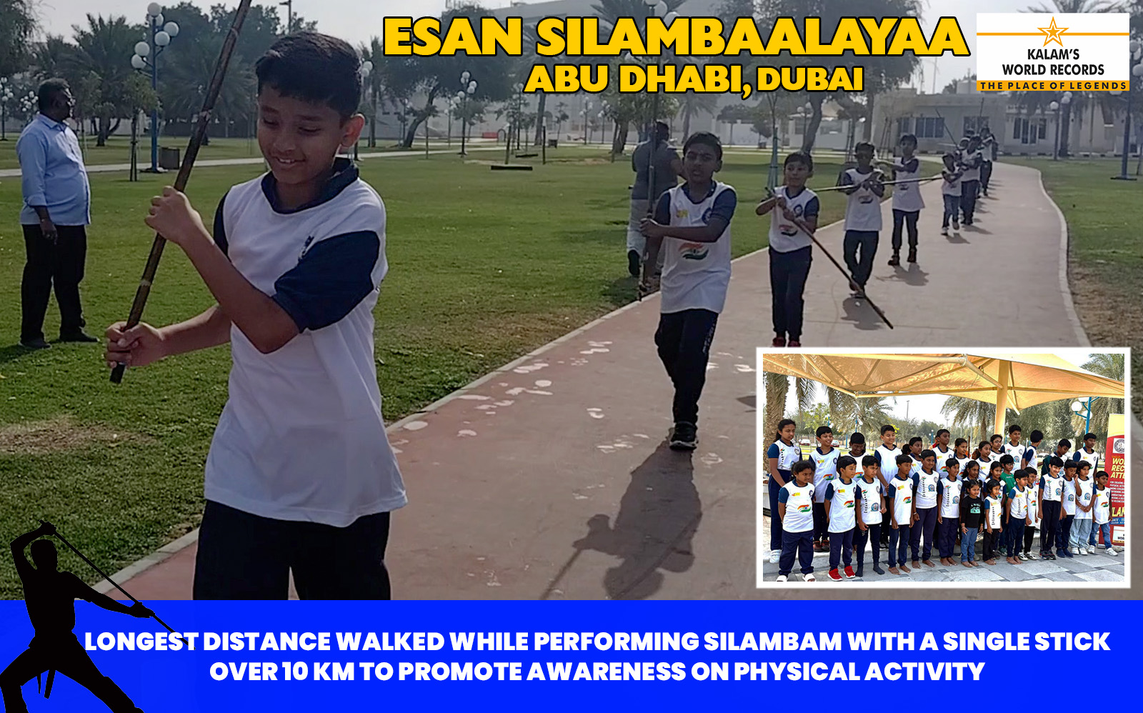 Longest Distance Walked While Performing Silambam With a Single Stick ...