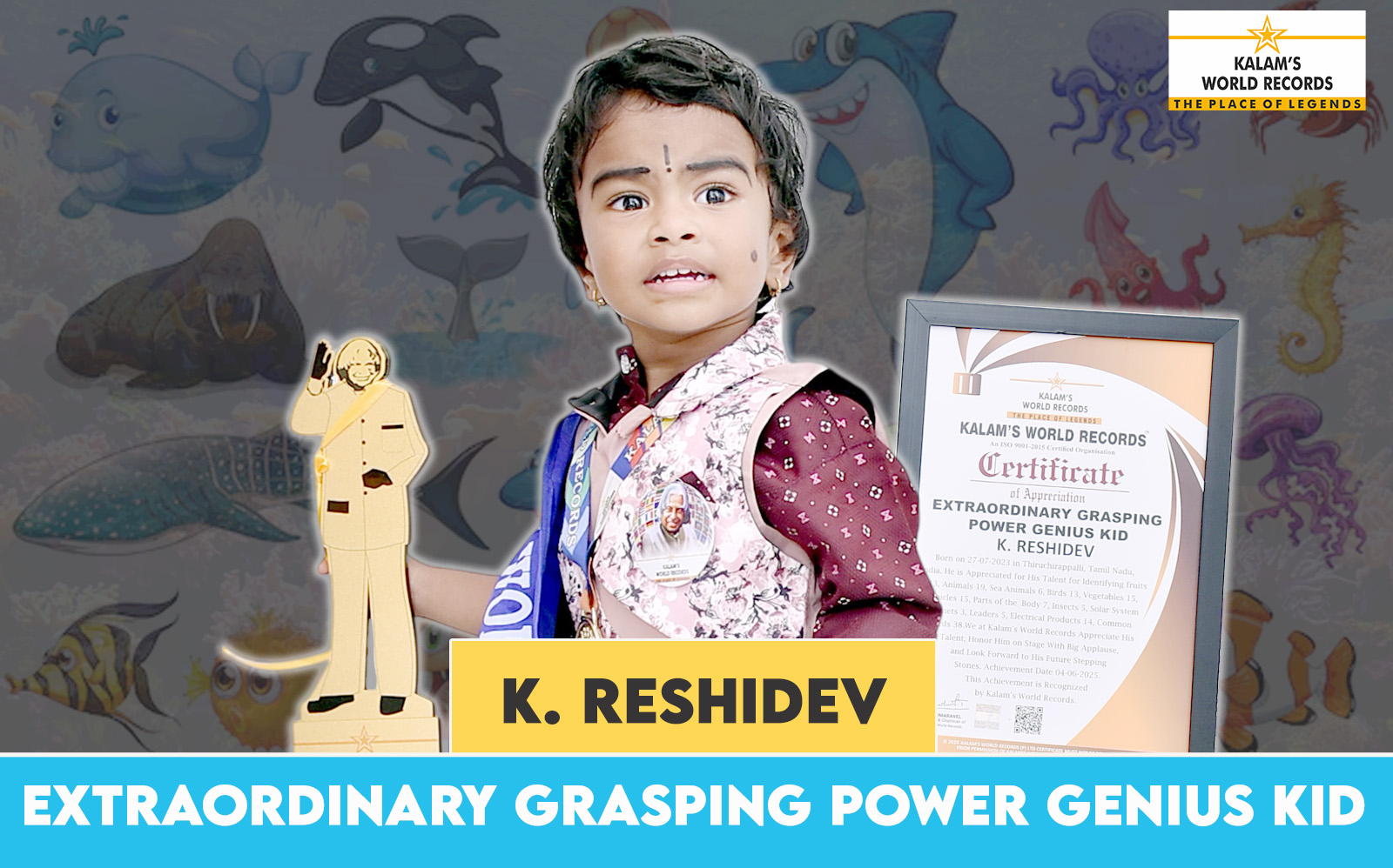 Extraordinary Grasping Power Genius Kid - Kalams World Records