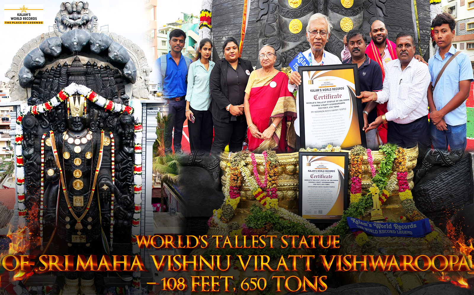 World’s Tallest Statue of Sri Maha Vishnu Viratt Vishwaroopa – 108 Feet, 650 Tons - Kalams World ...