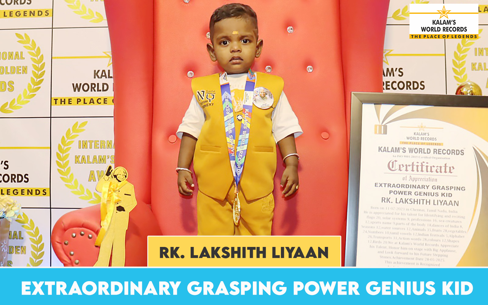 Extraordinary Grasping Power Genius Kid - Kalams World Records
