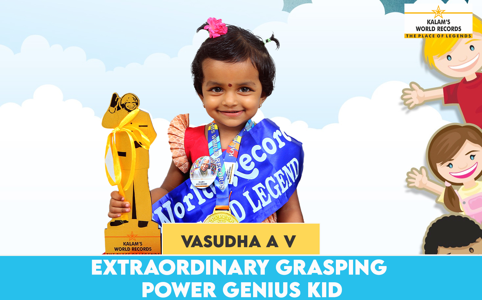EXTRAORDINARY GRASPING POWER GENIUS KID - Kalams World Records