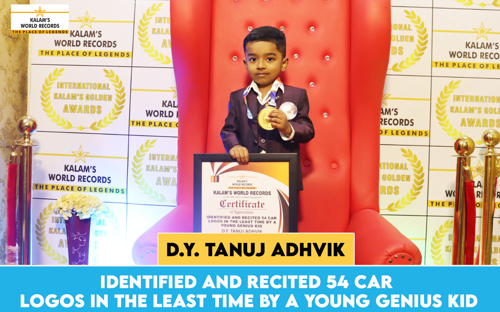 Identified and Recited 54 Car Logos in the Least Time by a Young Genius ...