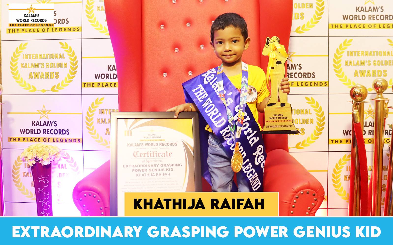 Extraordinary Grasping Power Genius Kid - Kalams World Records