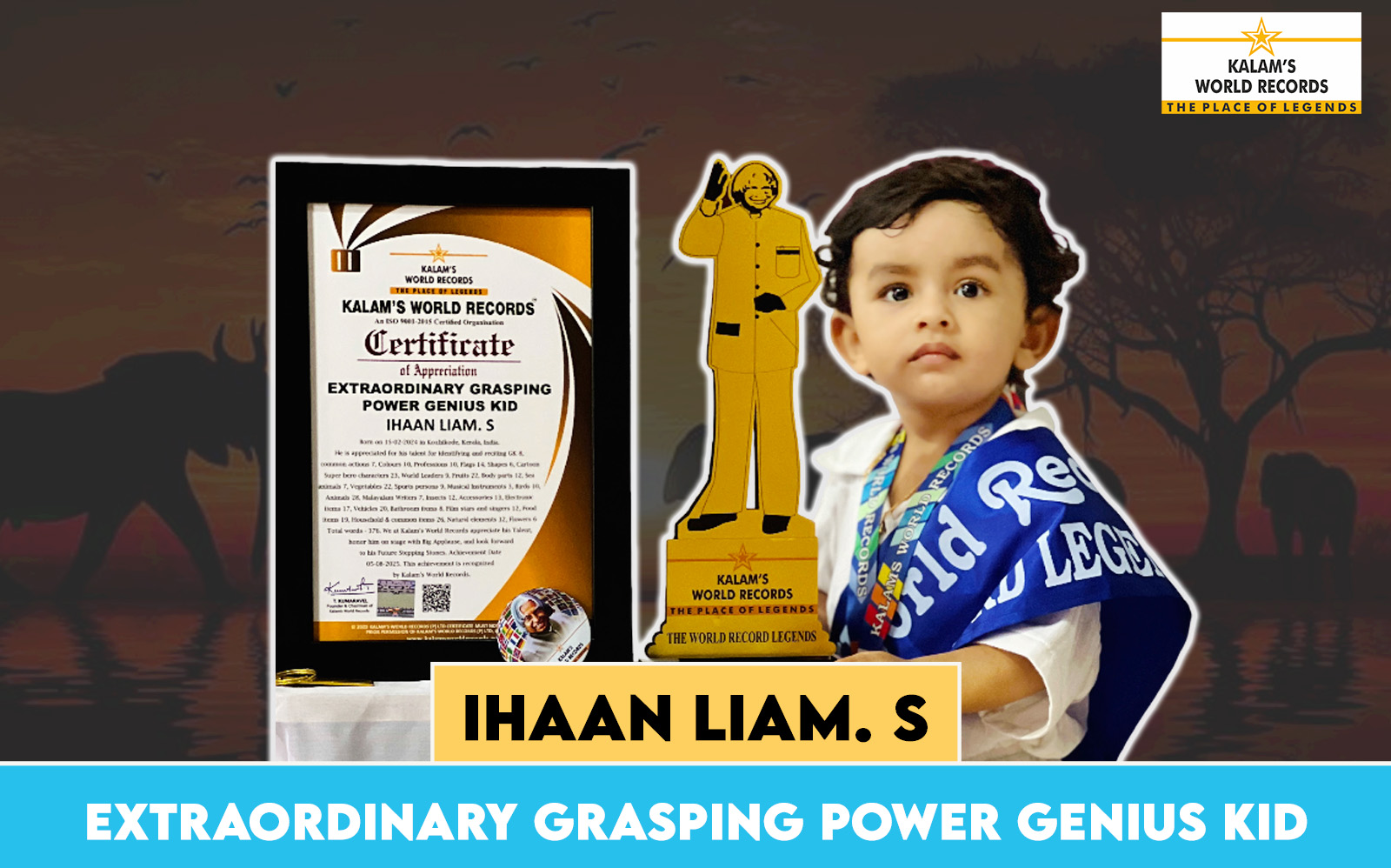 Extraordinary Grasping Power Genius Kid - Kalams World Records