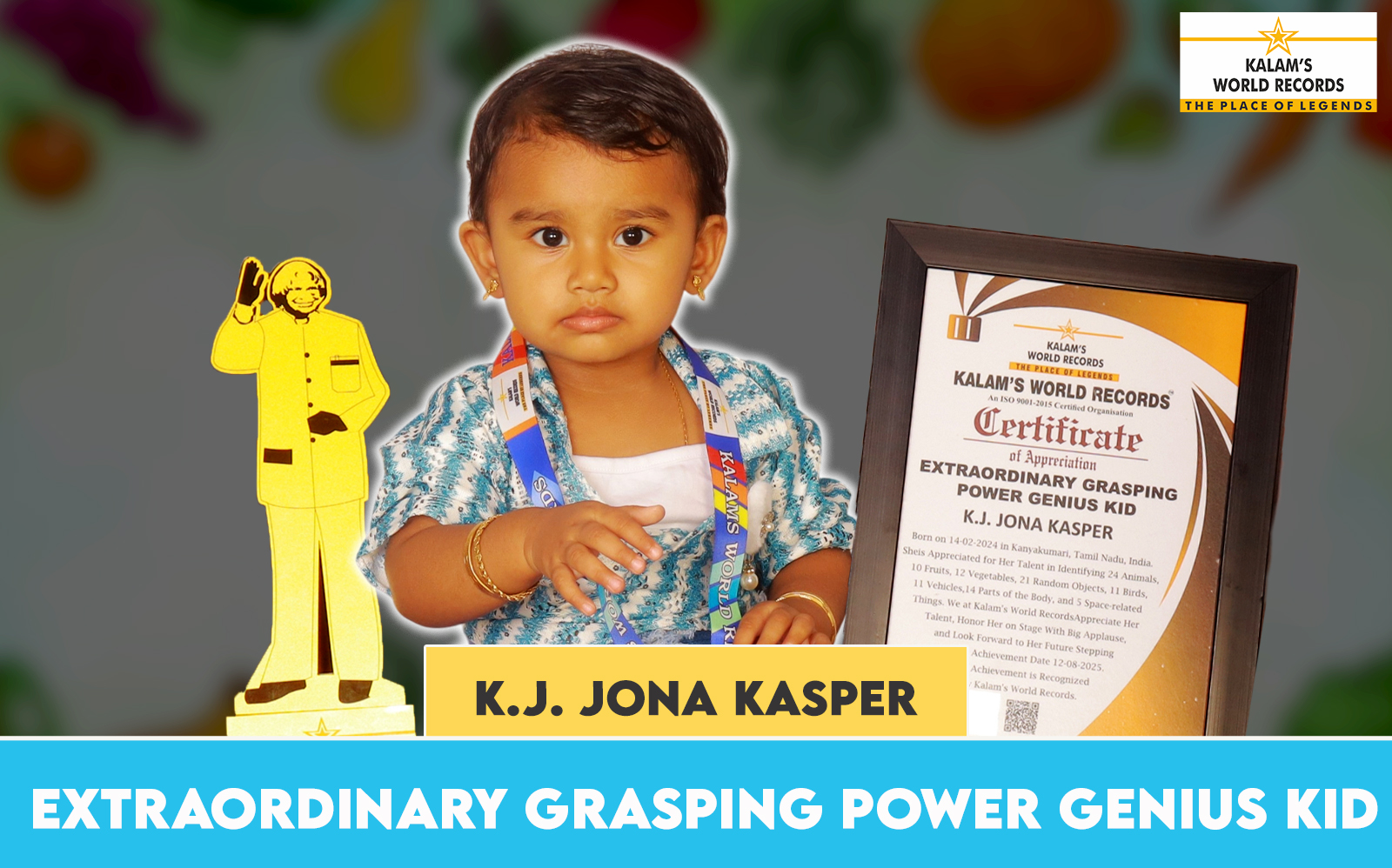 EXTRAORDINARY GRASPING POWER GENIUS KID - Kalams World Records