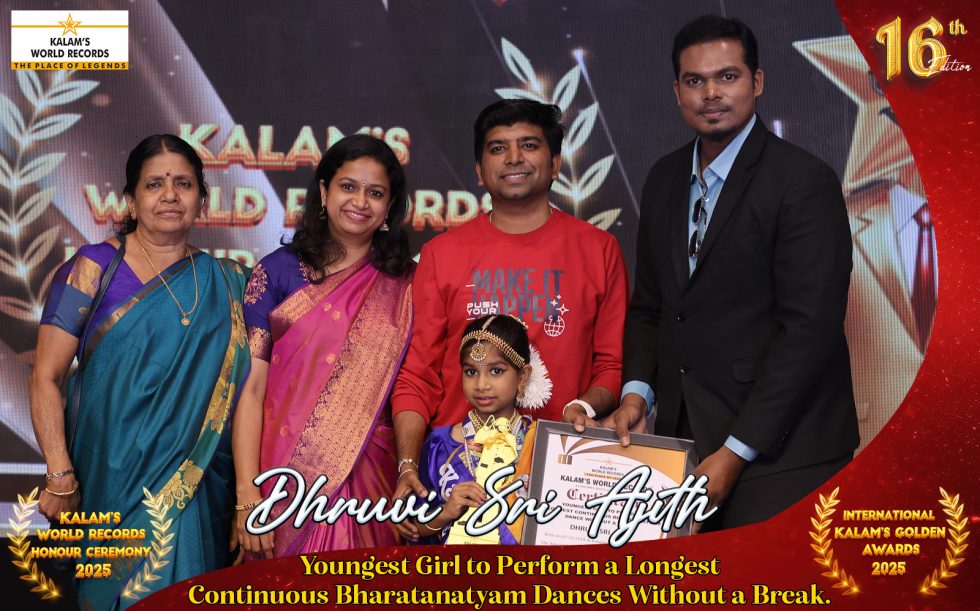 Youngest Girl to Perform a Longest Continuous Bharatanatyam Dances ...