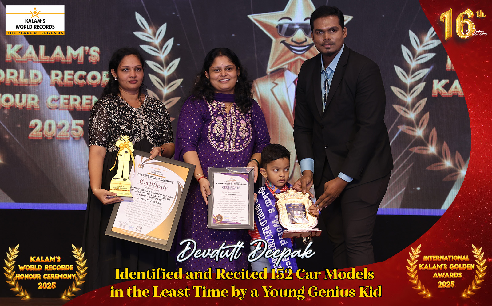 Identified and Recited 152 Car Models in the Least Time by a Young ...