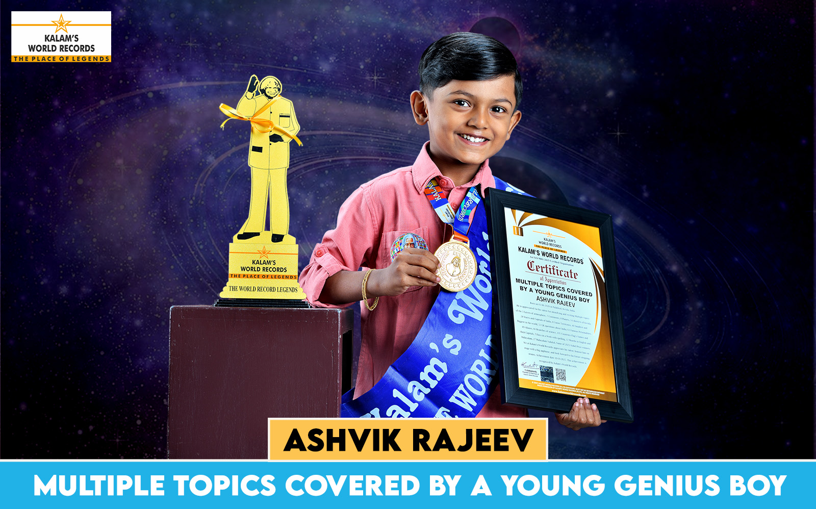 Multiple Topics Covered by a Young Genius Boy - Kalams World Records