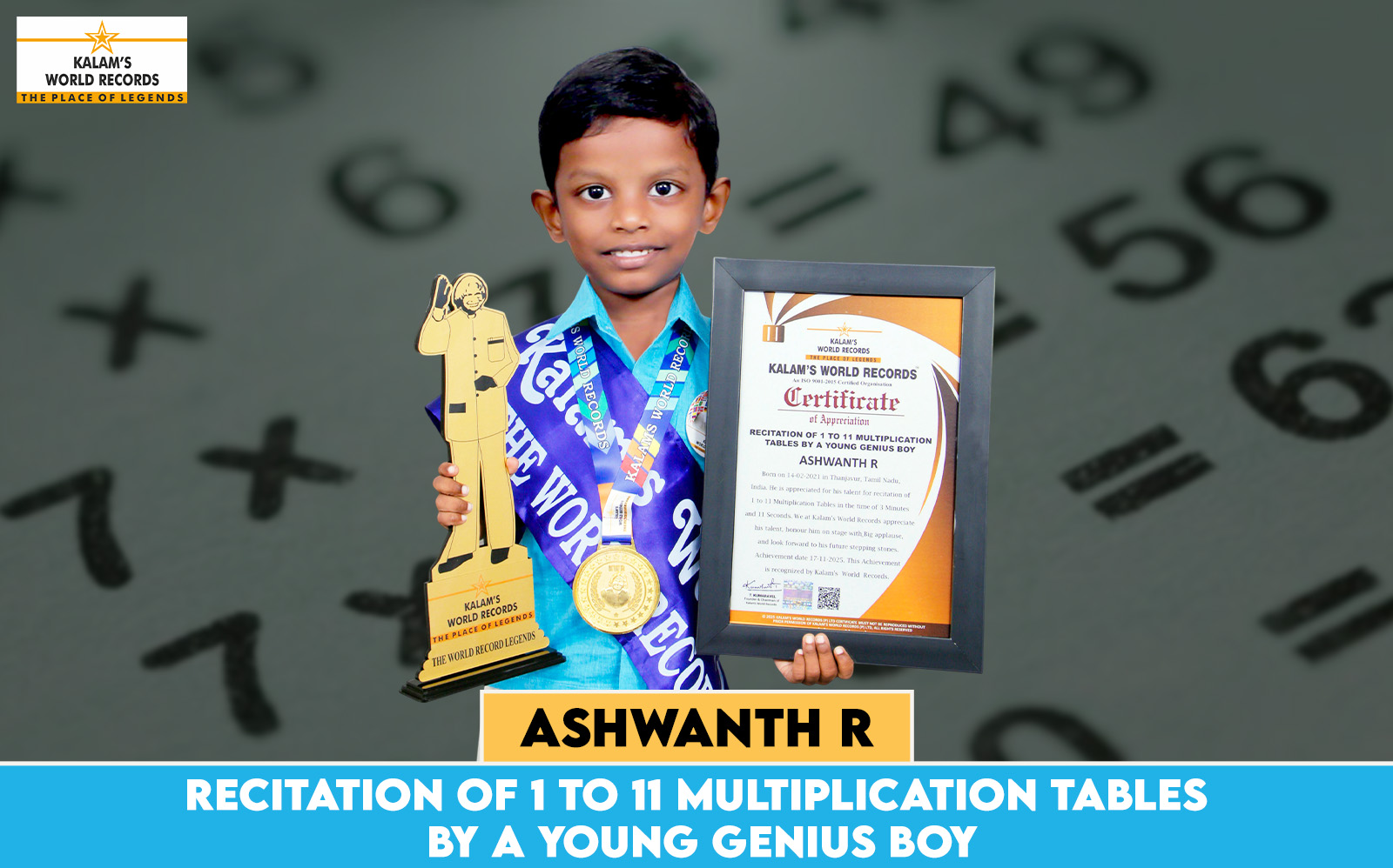 Recitation of 1 to 11 Multiplication Tables by a Young Genius Boy ...