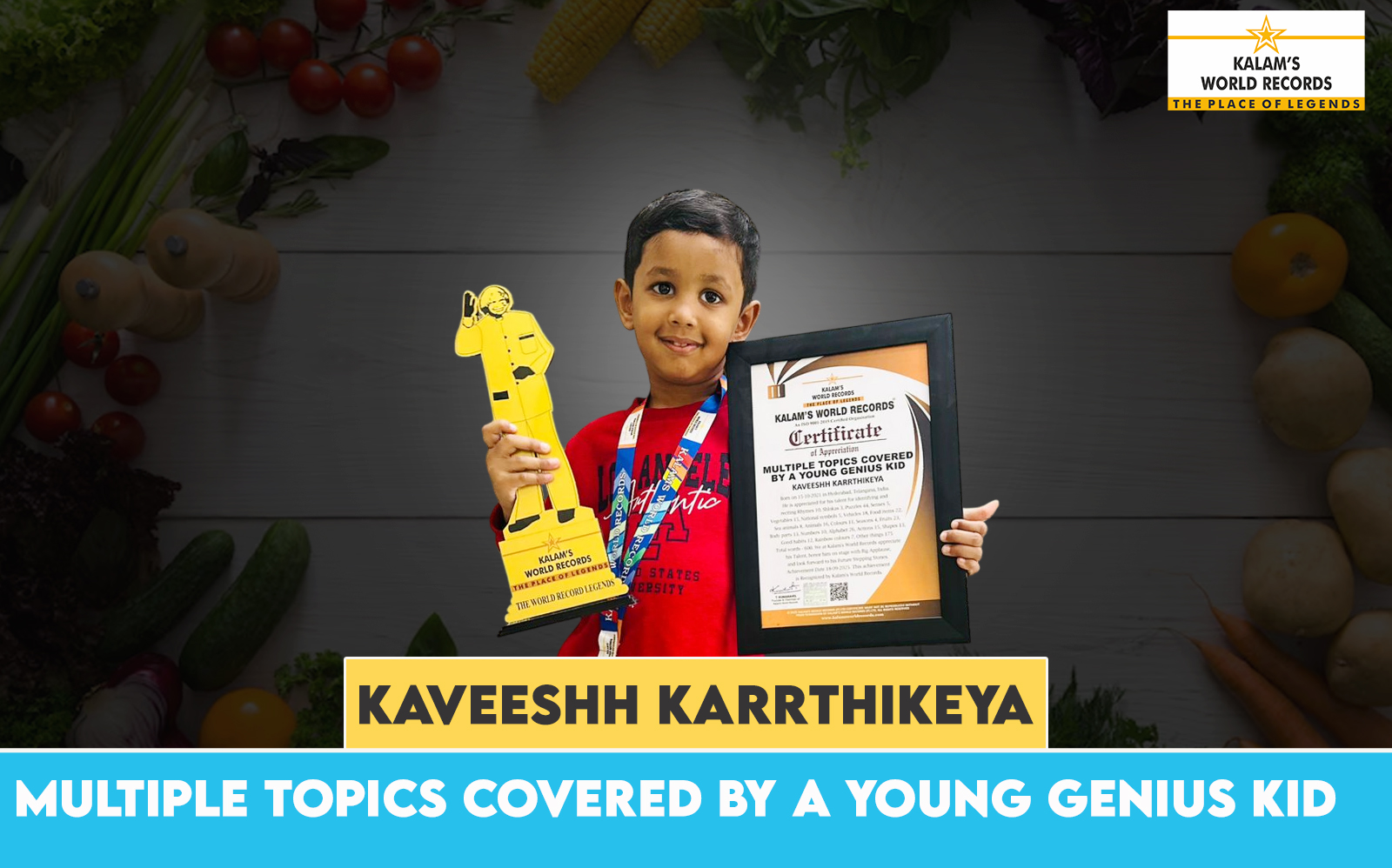 MULTIPLE TOPICS COVERED BY A YOUNG GENIUS KID - Kalams World Records