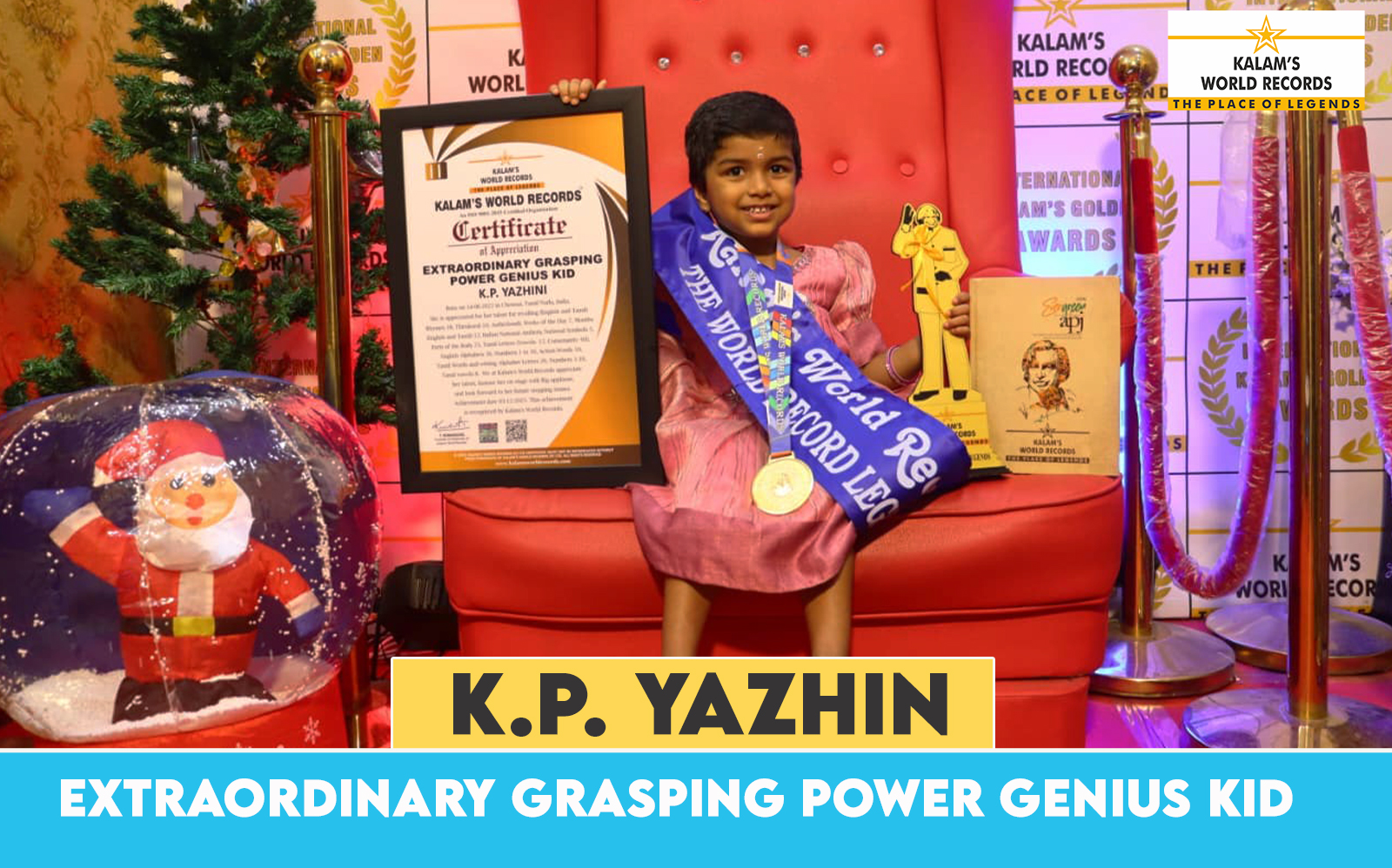 EXTRAORDINARY GRASPING POWER GENIUS KID - Kalams World Records