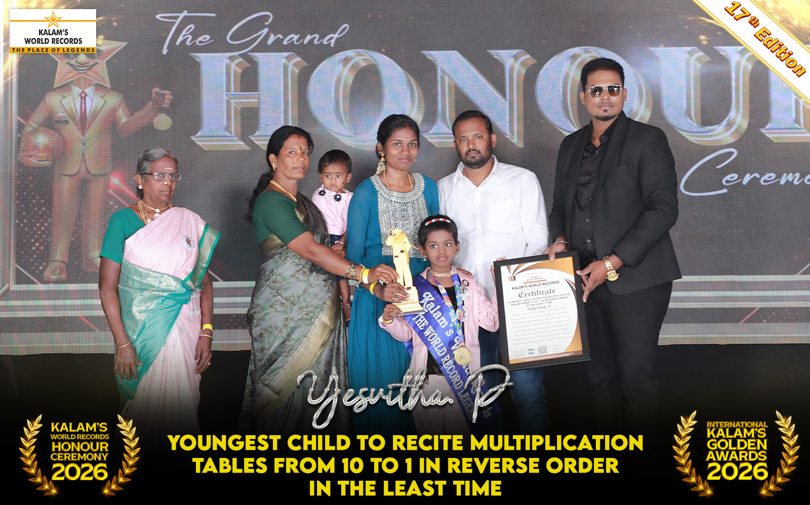 YOUNGEST CHILD TO RECITE MULTIPLICATION TABLES FROM 10 TO 1 IN REVERSE ...